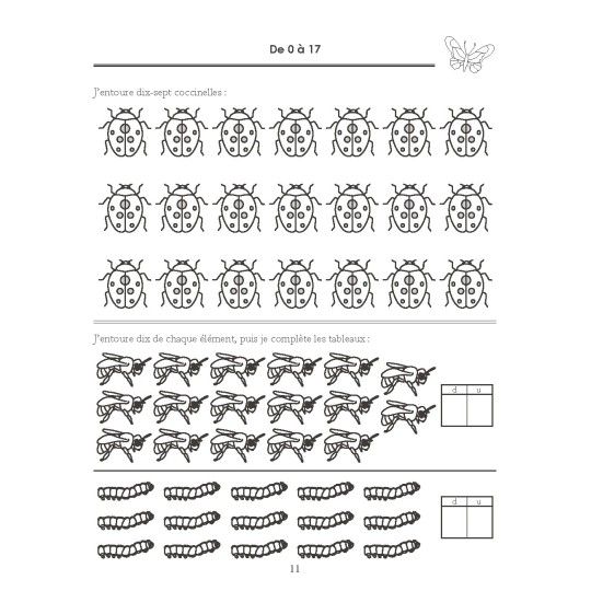 Cahier de calcul 3 pour Grande Section - Collection Papillon